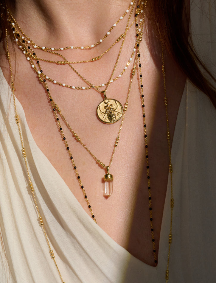 Enamel Beaded Chain Necklaces and Jewelry – Awe Inspired